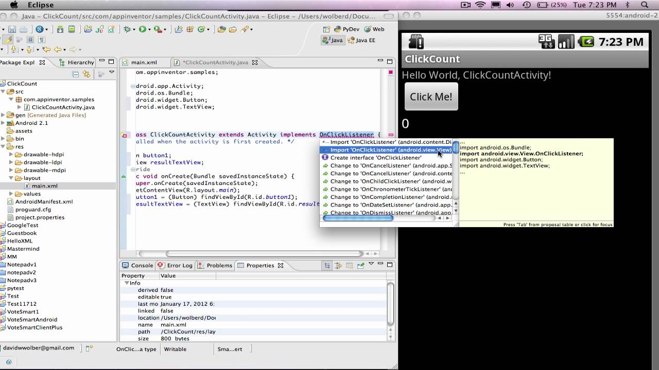 Android Programming: Basic Event-Handling App, pt. 2