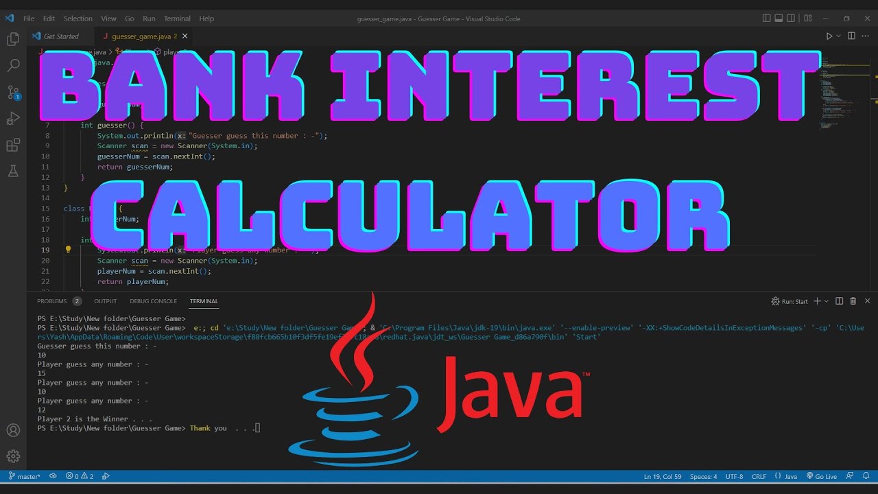 How to find Interest through a Java program | Java Programming Tutorials | #java