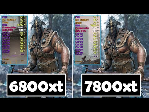 RX 6800XT vs RX 7800XT Benchmarks Games FPS 2025