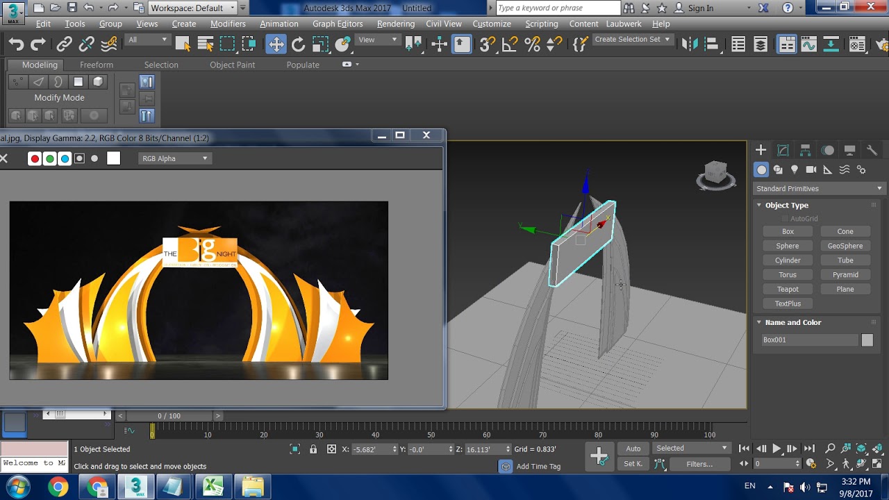 Tutorial on Modeling a basic stage design in 3dsmax.