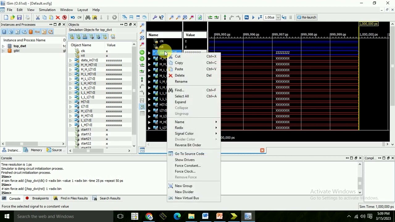 dwt image compression using xilinix ise project