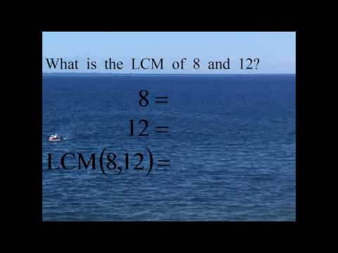 Write the prime factorizations of 8 and 12. What is the Least Common Multiple of 8 and 12?