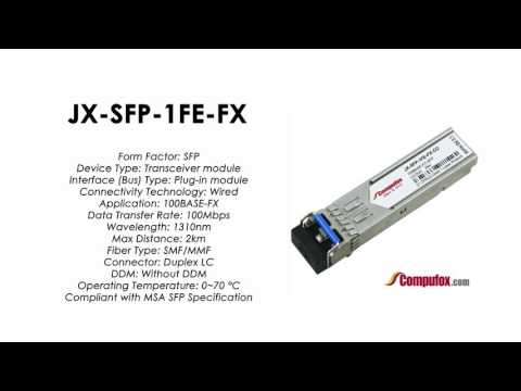JX-SFP-1FE-FX | Juniper Compatible 100BASE-FX SFP 1310nm 2km MMF