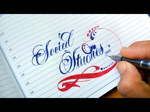 How to Write Social Studies in Best Stylish writing || Cursive writing calligraphy