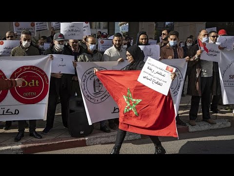 Morocco tourism workers protest against border closure