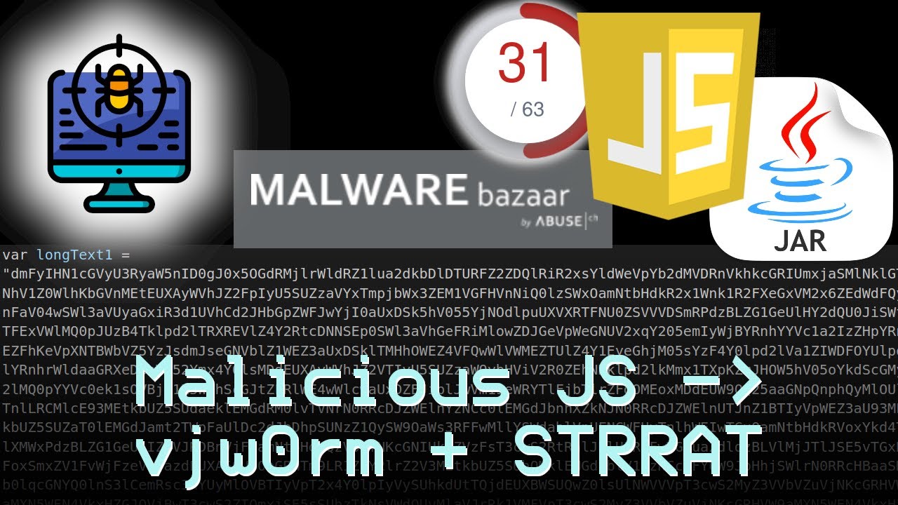 Malicious JavaScript Vjw0rm / STRRAT Analysis