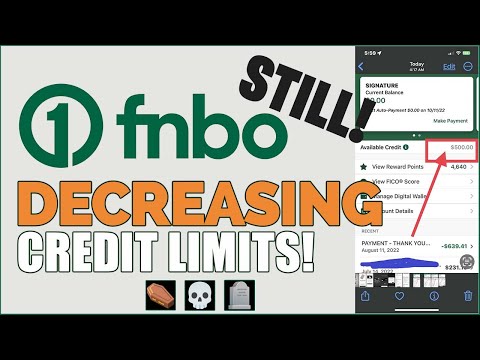 FNBO Cut from $30k to $500 -Credit Limit Cuts Continue! Sept Update!