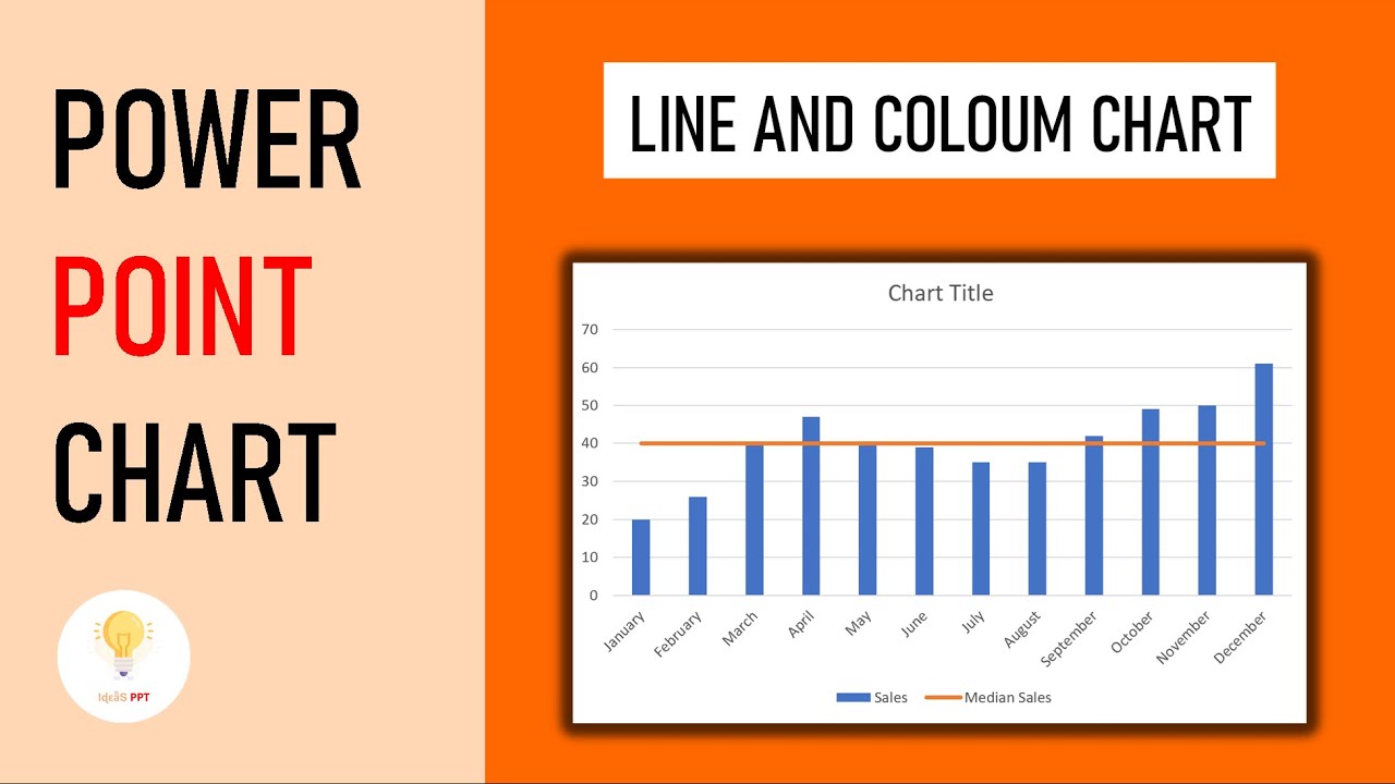 BAR AND LINE || COMBINATION CHART || Microsoft PowerPoint || Ideas PPT