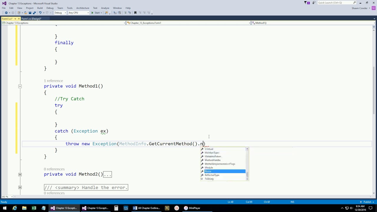 Chapter 13   Exception Handling
