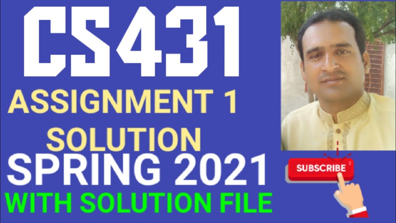 cs431 assignment 1 solution spring 2021