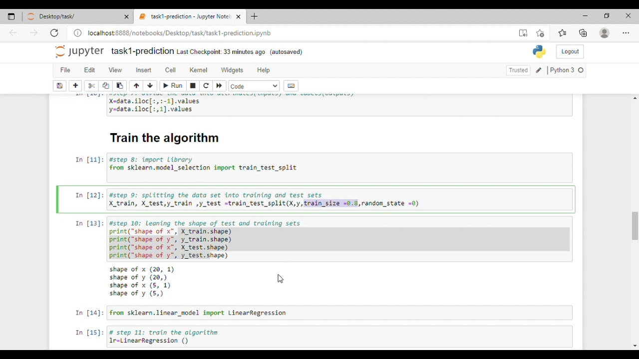 Student Marks Prediction using python (Task 1 - Prediction Using Supervised ML )