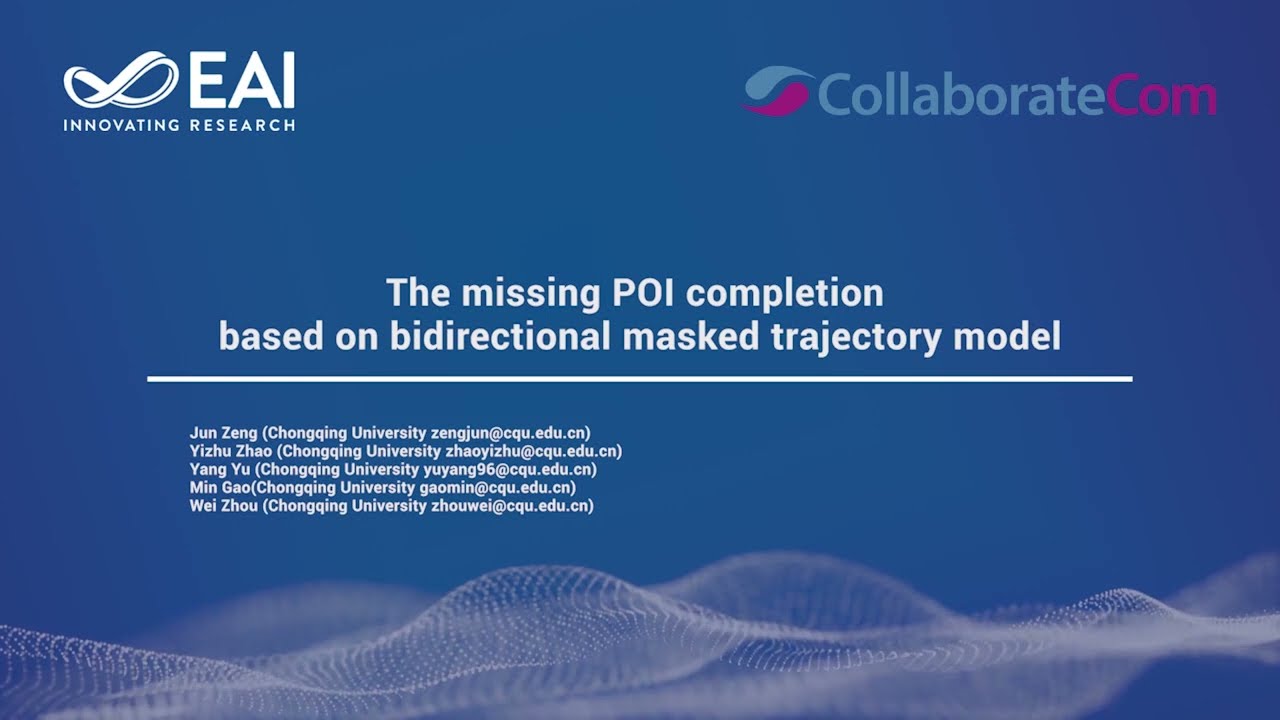 The missing POI completion based on bidirectional masked trajectory model
