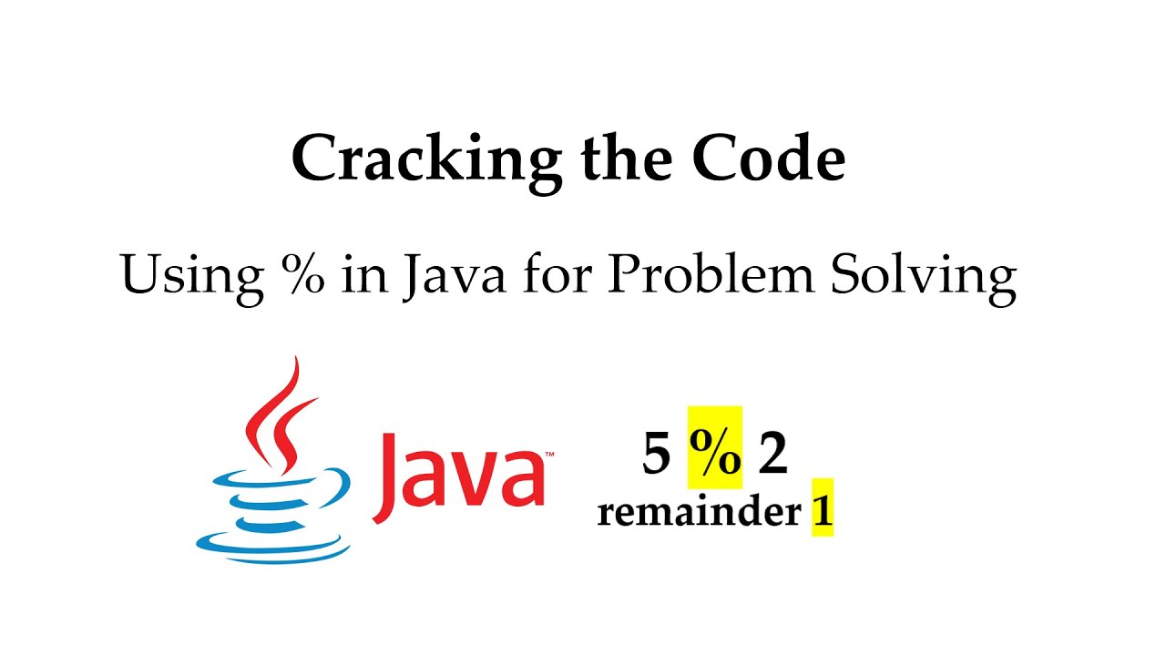 Cracking the Code: Using Modulus (%) in Java for Problem Solving