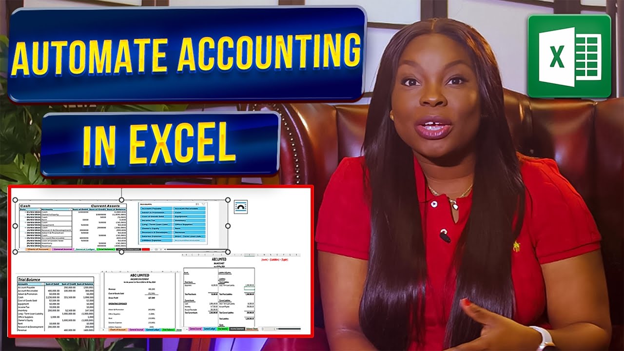 How to Automate Accounting Ledger, Trial Balance, Income Statement, and Balance Sheet in Excel