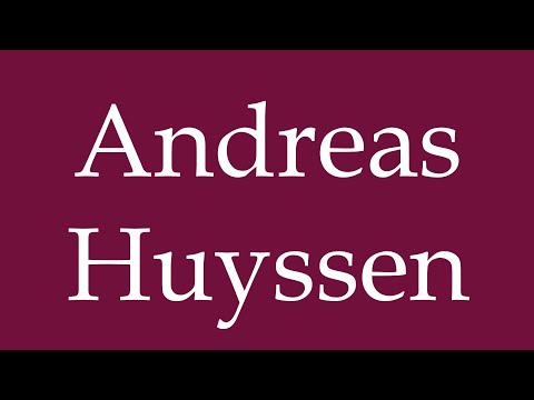How to Pronounce ''Andreas Huyssen'' Correctly in German