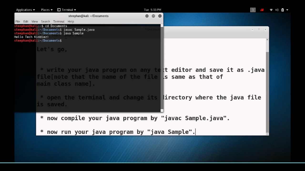 How to compile and run Java program on Linux OS.