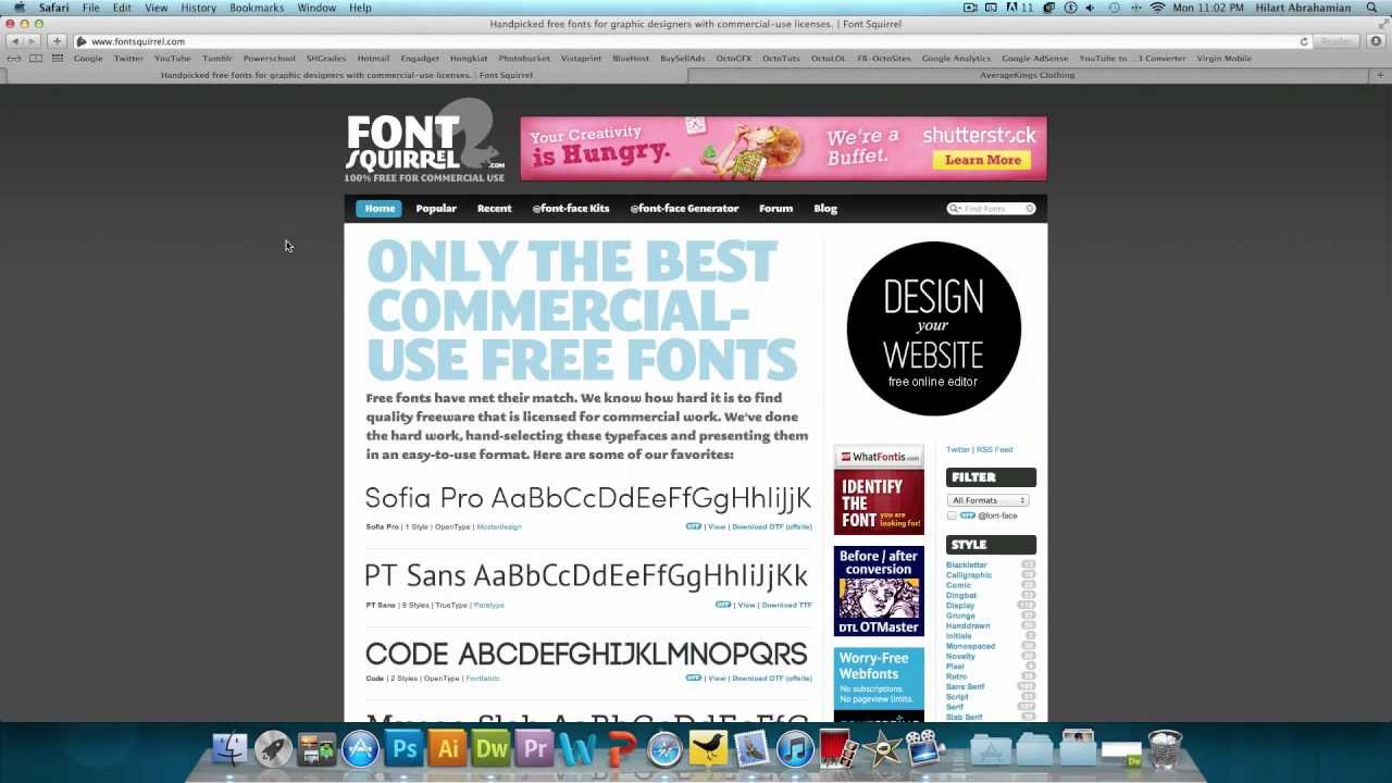 Custom Fonts on Your Website using CSS3