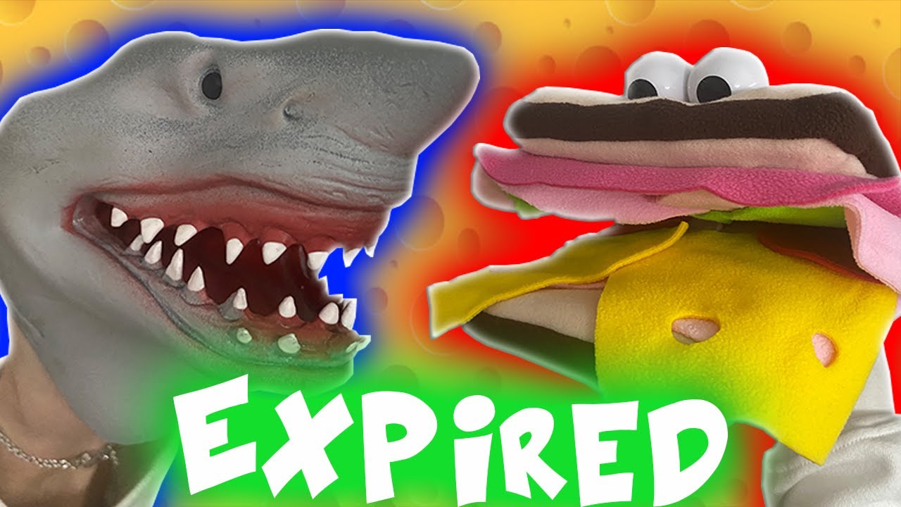 SHARK PUPPET EATS EXPIRED CHEESE!!!!!