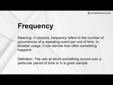 Frequency Meaning