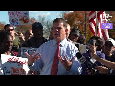 First U.S. Labor Secretary To Walk A Picket Line