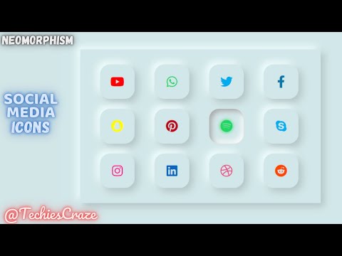 How to Get Icons using Font Awesome cdn with Neomorphism Design UI using HTML & CSS | TechiesCraze