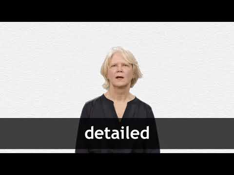 How to pronounce DETAILED in American English