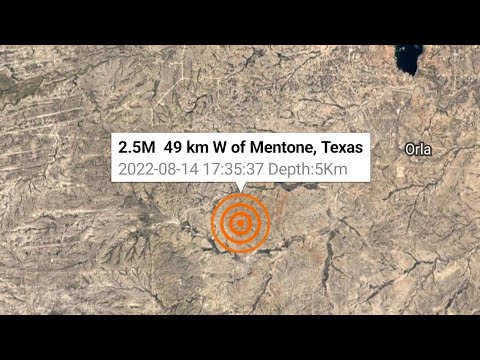 2.5 Earthquake Mentone, Texas 8-14-22