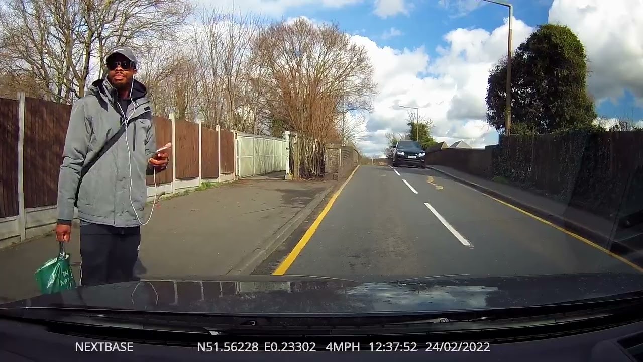 Hyundai Ioniq 5 pedestrian collision avoidance in action.