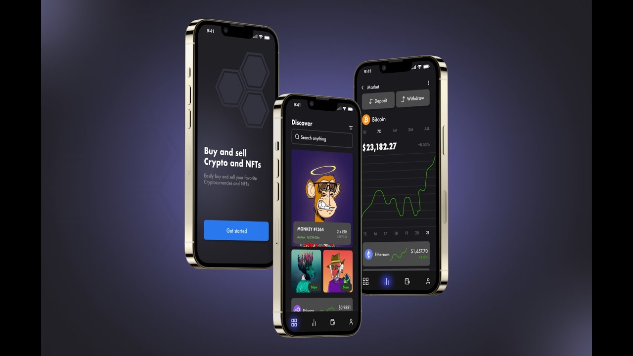 Concept UI Mobile App Design for Crypto and NFT