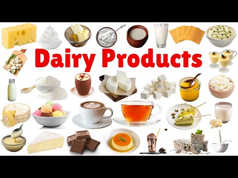 Dairy Products Name | Dairy Food | Process Dairy products vocabulary in English | English Vocabulary