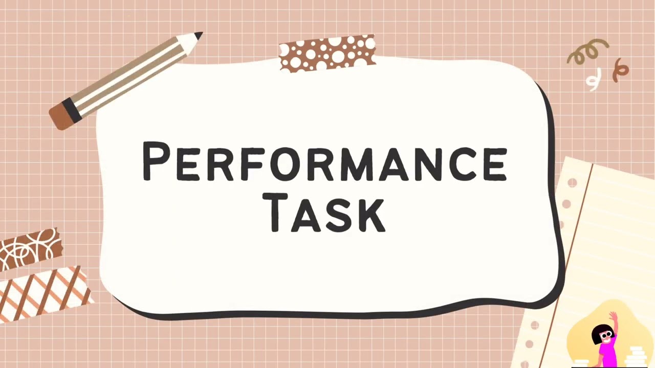 FREE - #3 Performance Task Aesthetic Template | School Minimalist Template