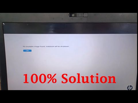 No bootable image found, Notebook will be shutdown