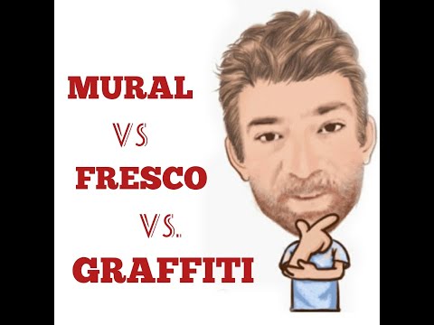 English Tutor Nick P Lesson (523) The Difference Between Mural Fresco and Graffiti