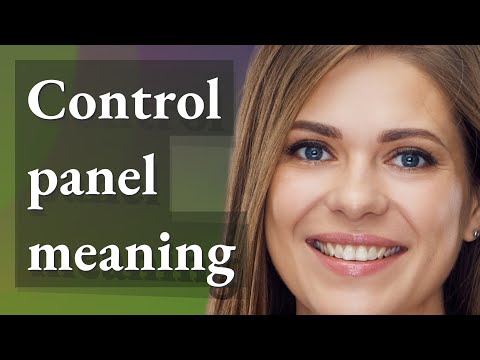 Control panel | meaning of Control panel