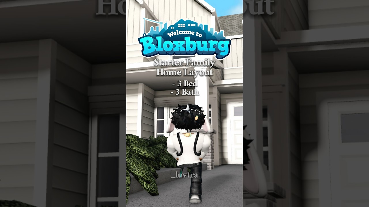 Starter Home Layout! 🏡🤍 #luvtra #bloxburg #roblox #bloxburgbuild