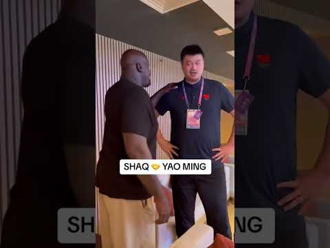 TWO LEGENDS. Shaq and Yao. ๐ฅ (via SHAQ/X) #shorts