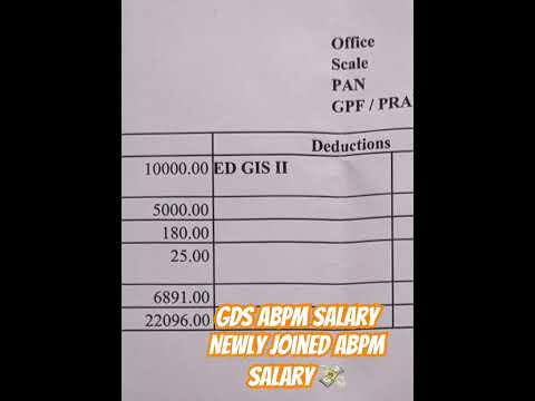 Abpm salary in post office || Abpm ko kitni salary milti h dekhlo #abpm #gdsnewvacancy