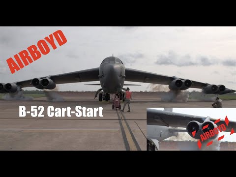 Watch a B-52’s Engines Literally Explode Into Action With a “Cart Start”