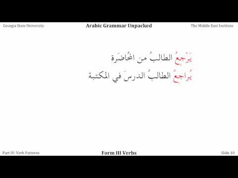 AGU403 Form III Verbs