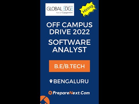 GlobalEdge Off Campus Drive 2022 | Software Analyst | IT Job | Engineering Job | Bangalore ( WFH )