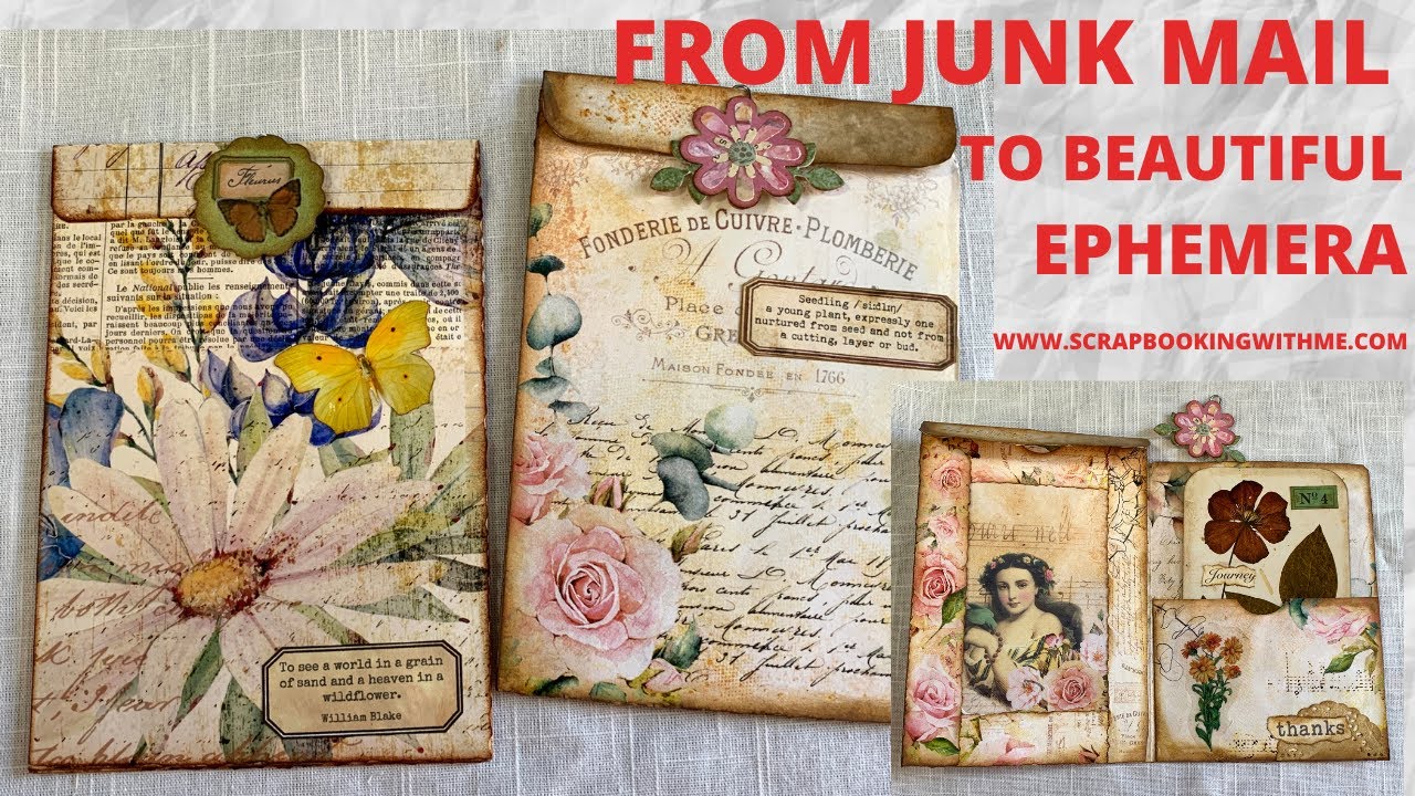 JUNK MAIL INTO EASY & BEAUTIFUL EPHEMERA  ~ CRAFT WITH ME