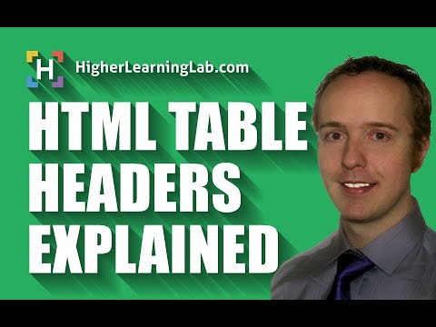 HTML Table Header Defined & Explained - Table Header Is Always Optional