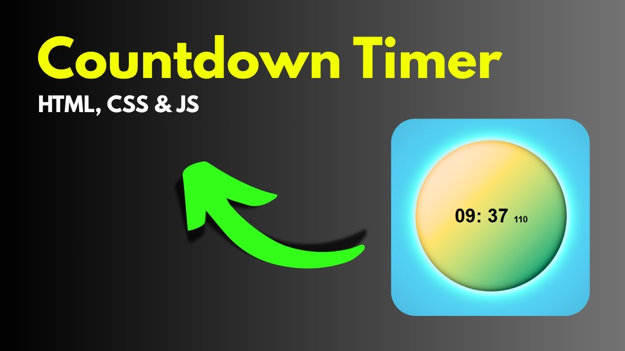 ASMR program - Countdown Timer in [HTML, CSS & JS] programming | No Talking