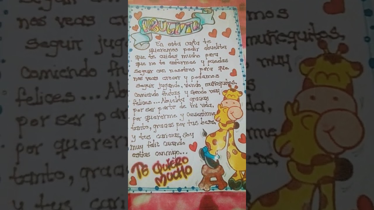 COMO HACER UNA CARTA PARA MI ABUELA #tendencias #cartas #abuela #manualidades #viralshort