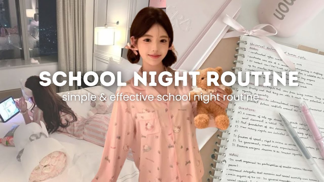 10-19 yrs old | realistic school night routine  🌙