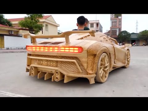 Carpenter Makes Drivable Cars From Wood, His Son Loves Driving Them