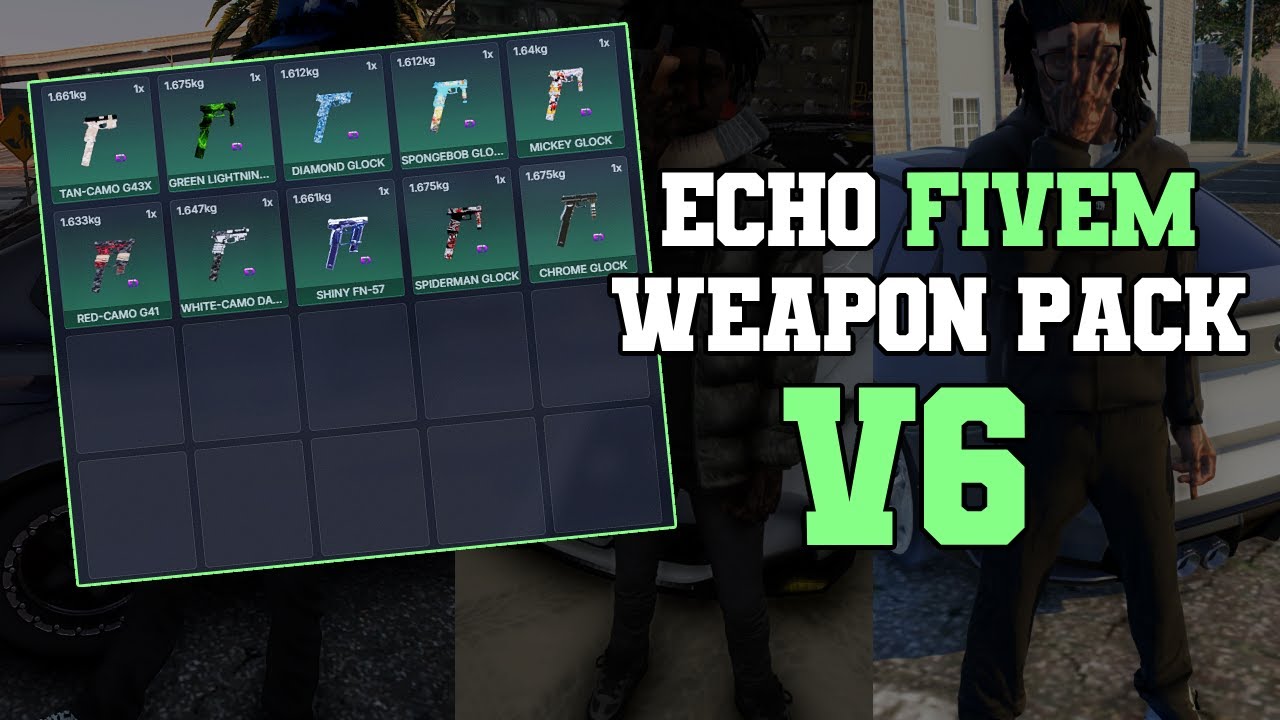 Echo Weapon Pack V6 | 10 High Quality Semi Serious Based Weapons For Any FiveM Server!