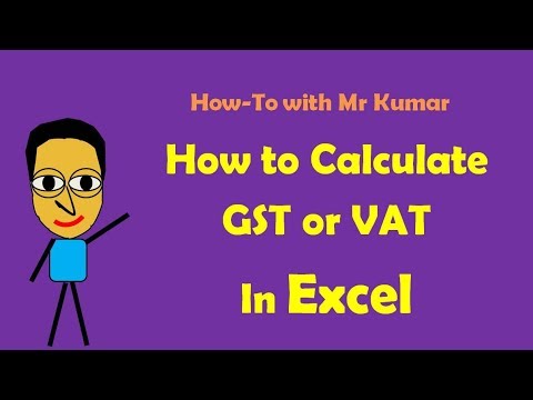 Calculate GST or VAT in Excel