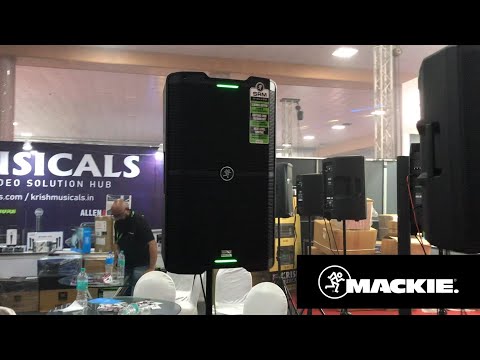 Mackie SRM212 and SRM1850 Powered speaker system demo at Prowave expo. #mackie #poweredspeaker