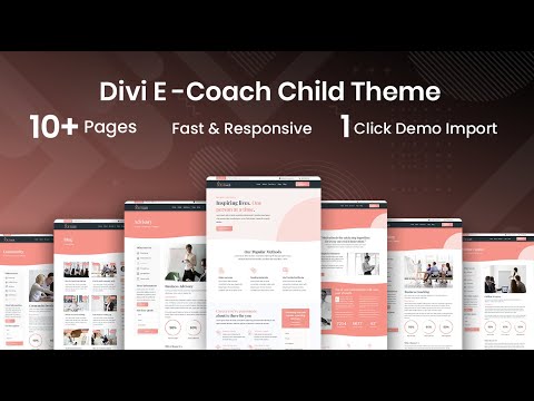 E-Coach Divi Child Theme - One Click Demo Import
